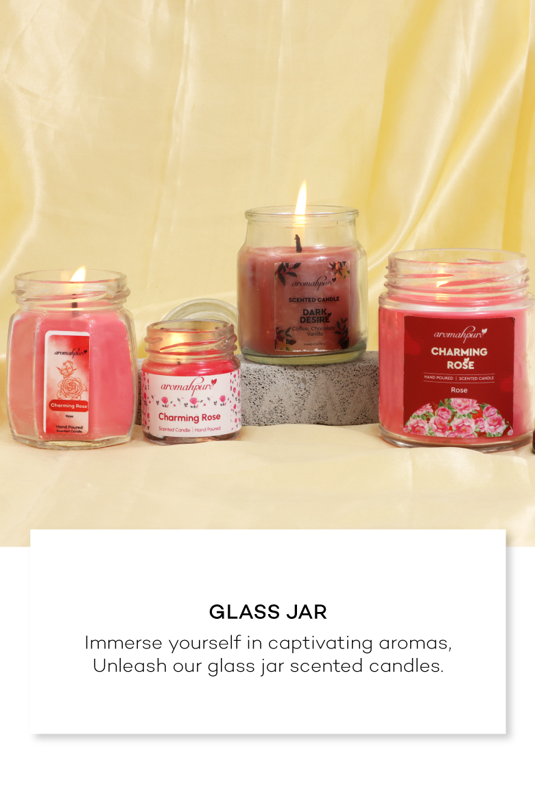 Buy Organic Decorative Soy Scented Glass Jar Candles Online – Aromahpure