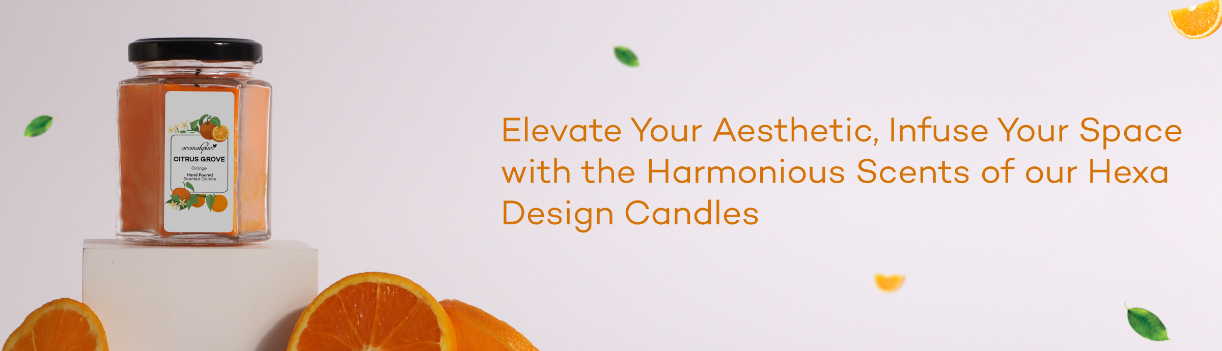 Buy Long Lasting Soy Wax Hexa Glass Jar Candles – Aromahpure