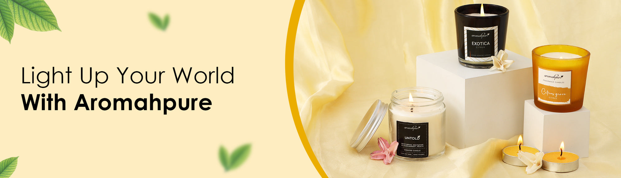 Buy Long Lasting Soy Wax Scented Candles Online – Aromahpure